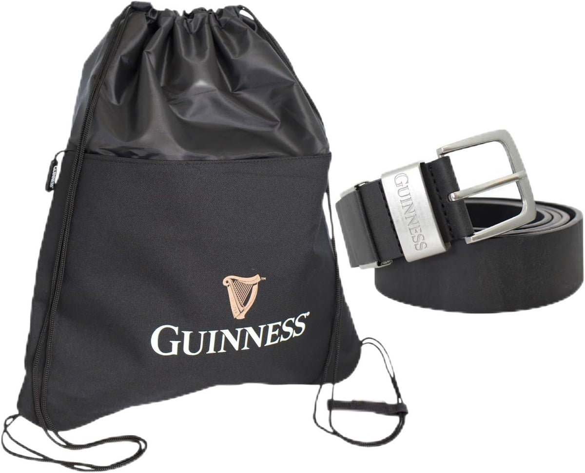 Guinness® Gift Set - Leather Adjustable Belt & Water-Resistant Drawstr ...