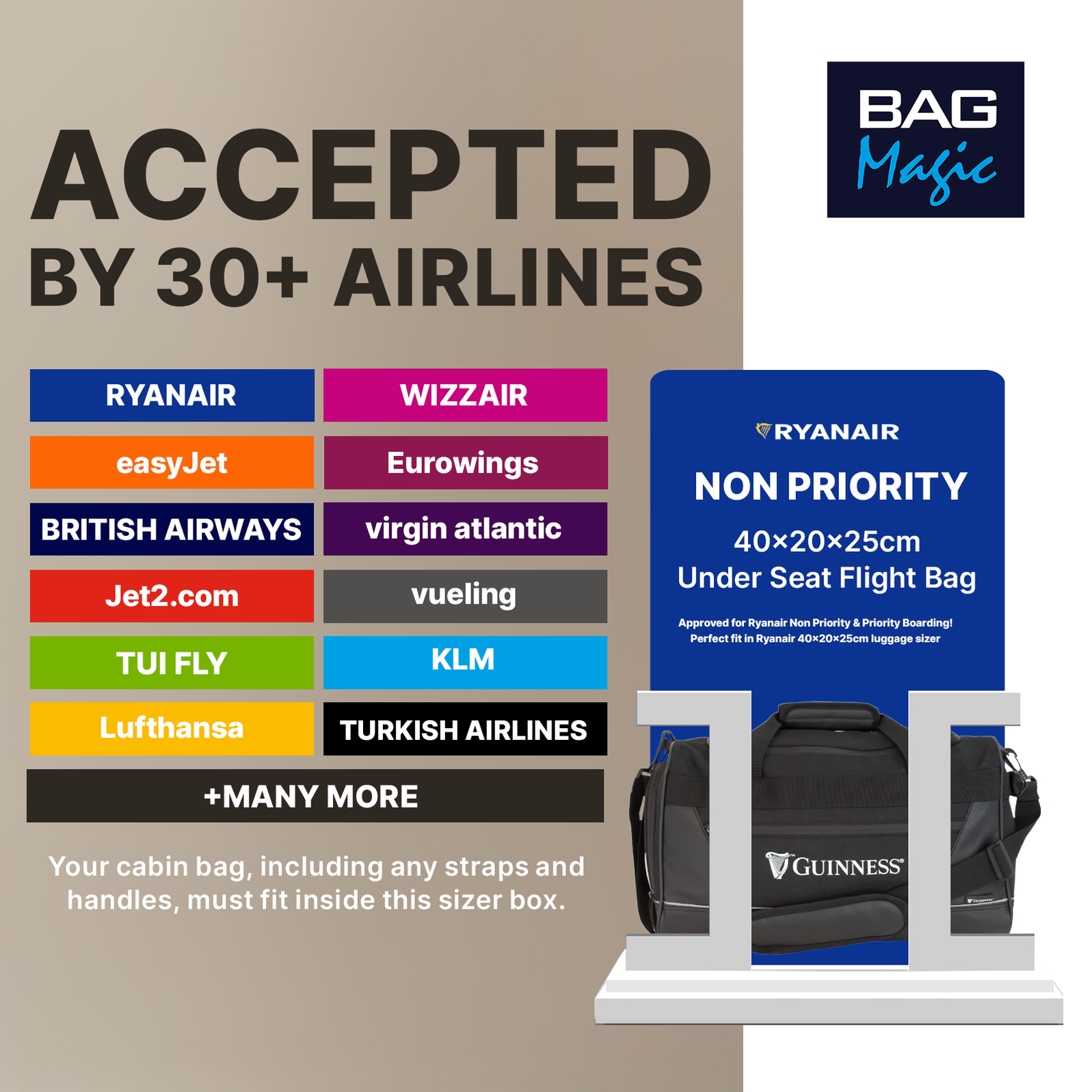 Ryanair Cabin Bags | Ryanair Approved Luggage – Bag Magic — BagMagic