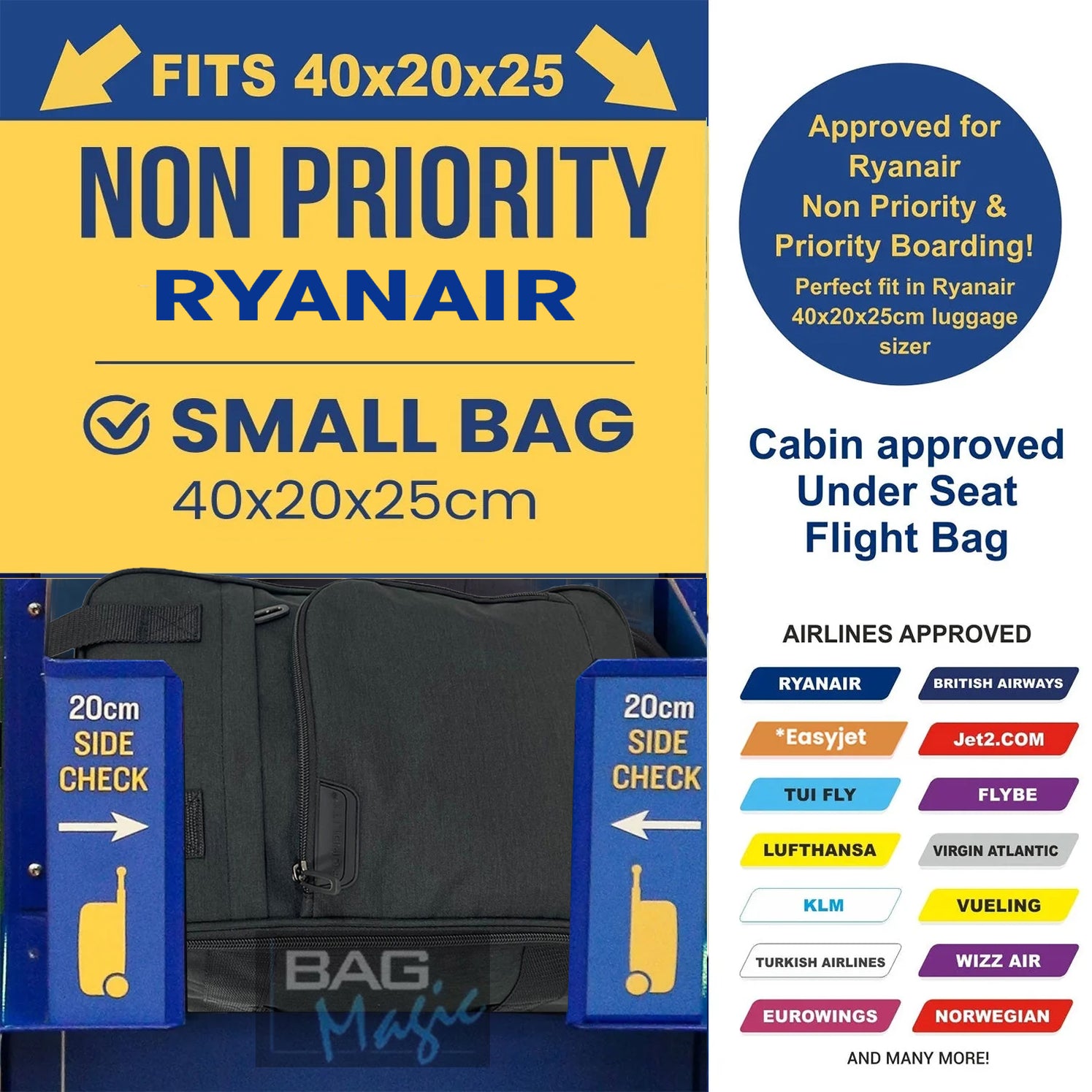 Ryanair Cabin Bags | Ryanair Approved Luggage – Bag Magic — BagMagic